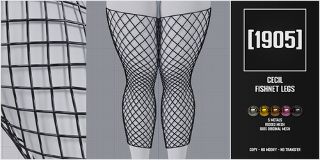 Second Life Marketplace - [1905] Cecil Fishnet Legs DEMO